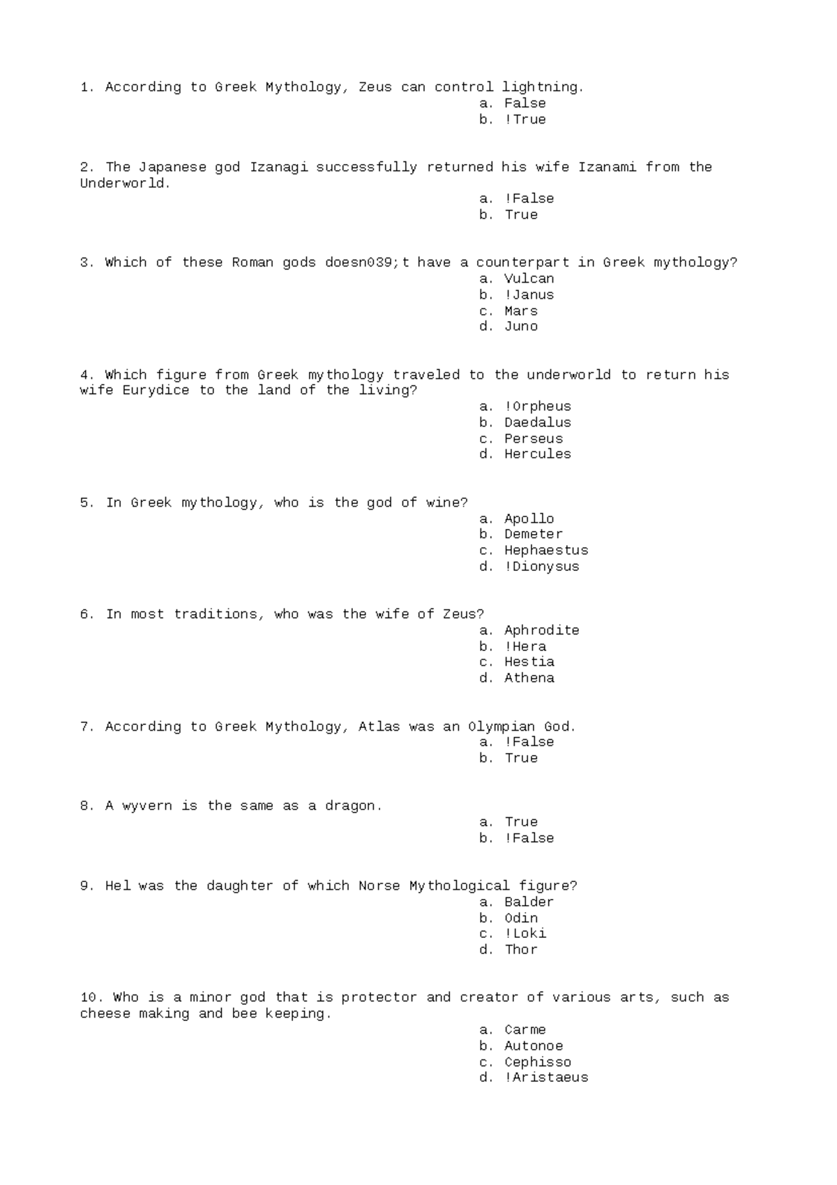 ANT308 Test Prep 6 - According to Greek Mythology, Zeus can control ...