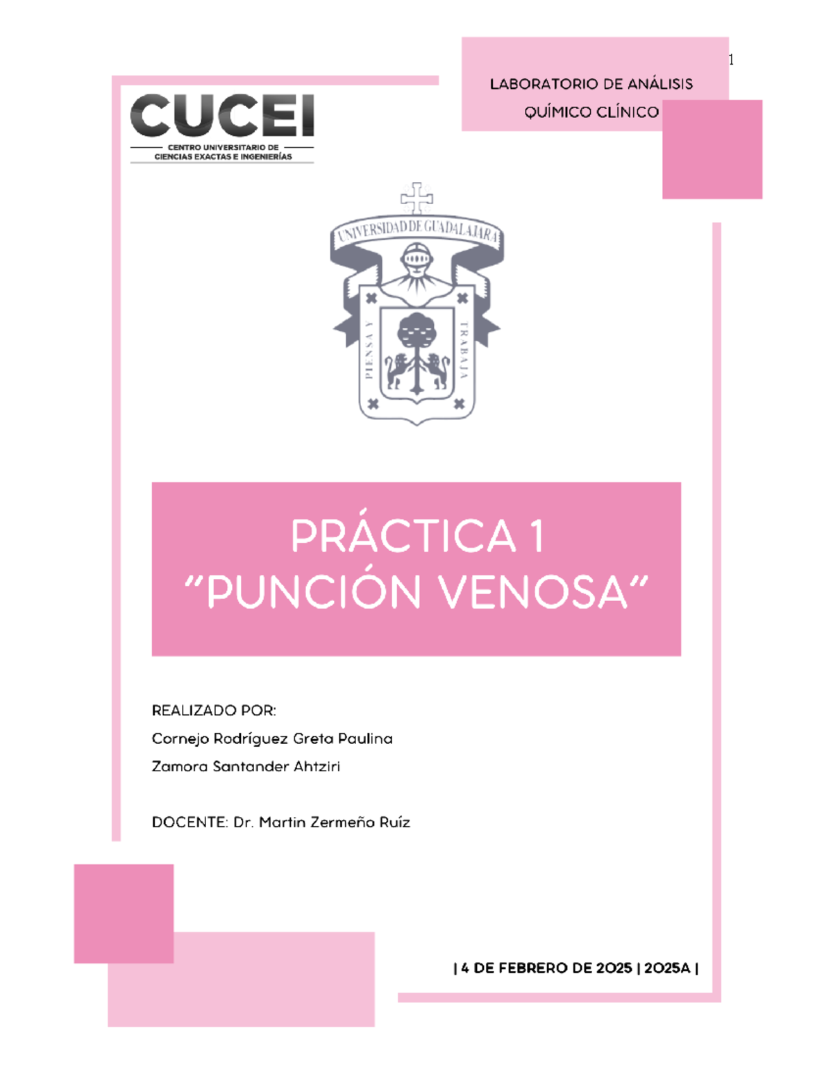Práctica 1: Técnicas y Consideraciones en Punción Venosa - Studocu