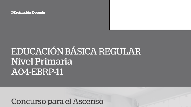 A04-EBRP-11 EBR Primaria: Guía para el Concurso de Ascenso 2019 - Studocu
