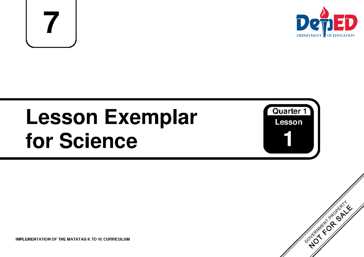Q1 LE Science 7 Lesson 1: Understanding Scientific Models and Matter ...