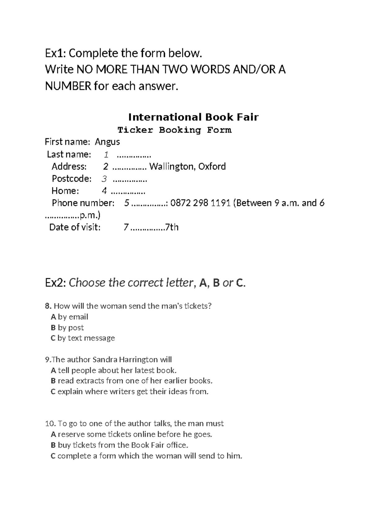 Ex1 - International Book Fair Form & Vietnamese Cultural Insights - Studocu