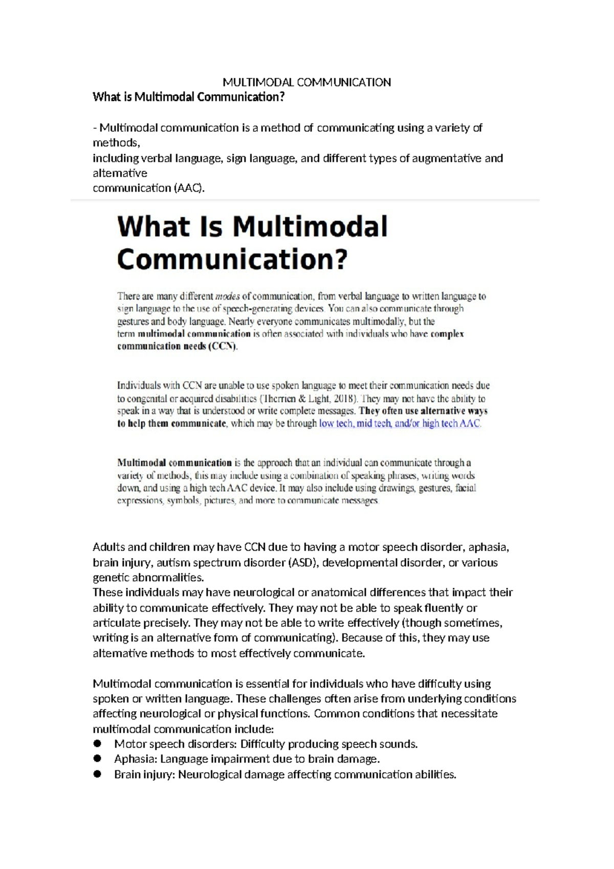 Multimodal Communication Overview: Techniques & Applications - Studocu