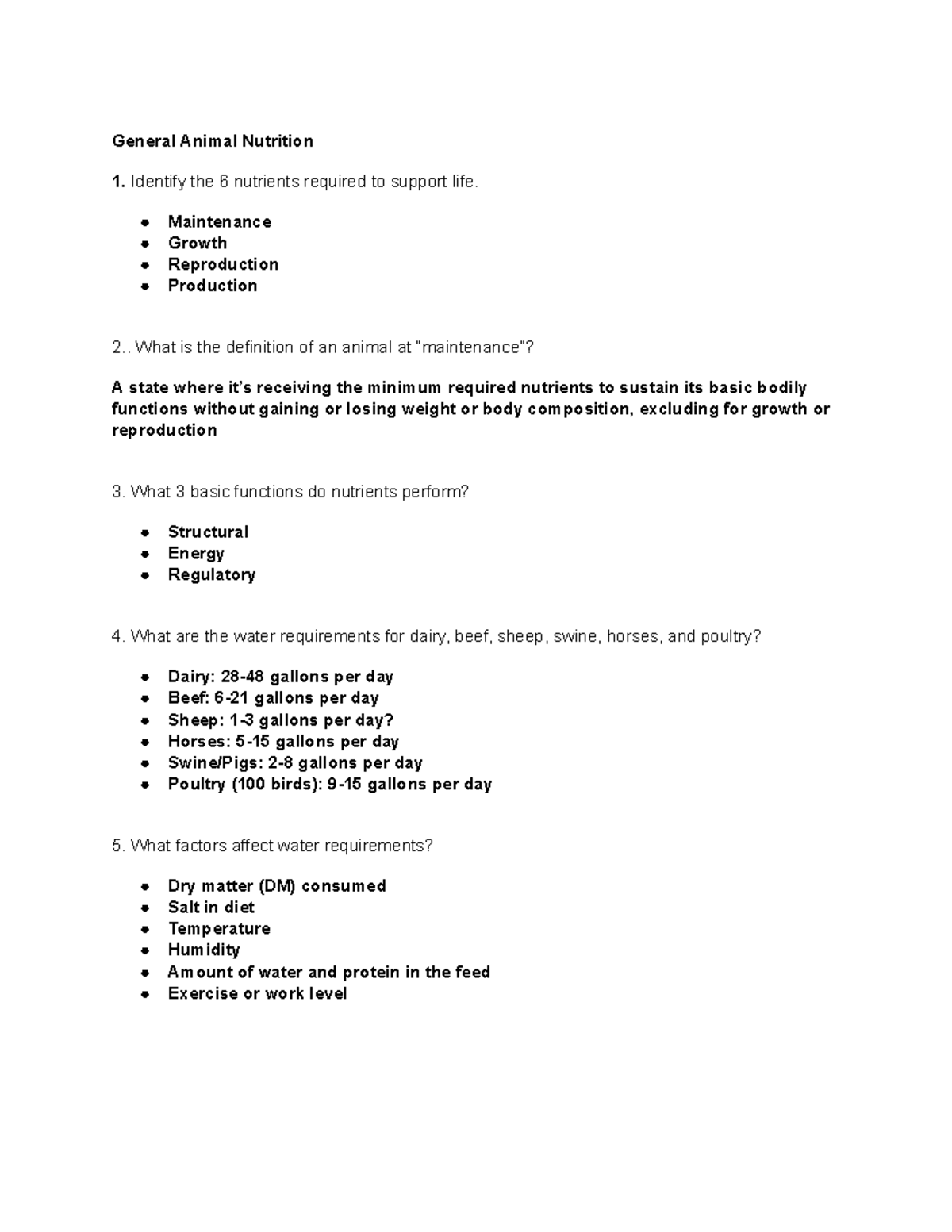 Equine Production and Care: Comprehensive Notes for ANS 222 Course ...