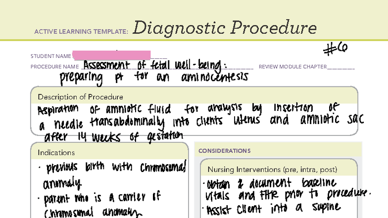 OB 101: Active Learning Template for Amniocentesis & Diabetes ...