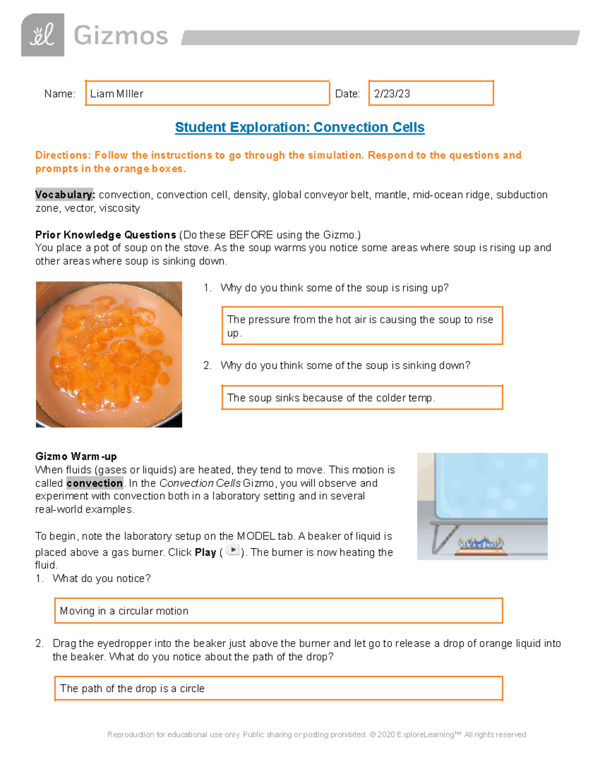 Convection Cells Exploration - Gizmo Insights - 16879190 - Studocu