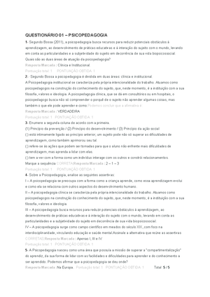 Questionário 04 – Ambiente Virtual DE Aprendizagem - QUESTIONÁRIO 04 – AMBIENTE VIRTUAL DE - Studocu