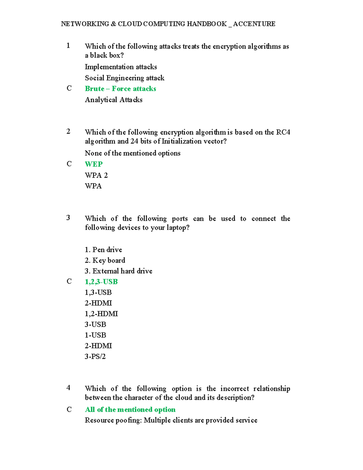 Accenture Networking Cloud Computing Handbook: Key Concepts & Attacks - Studocu