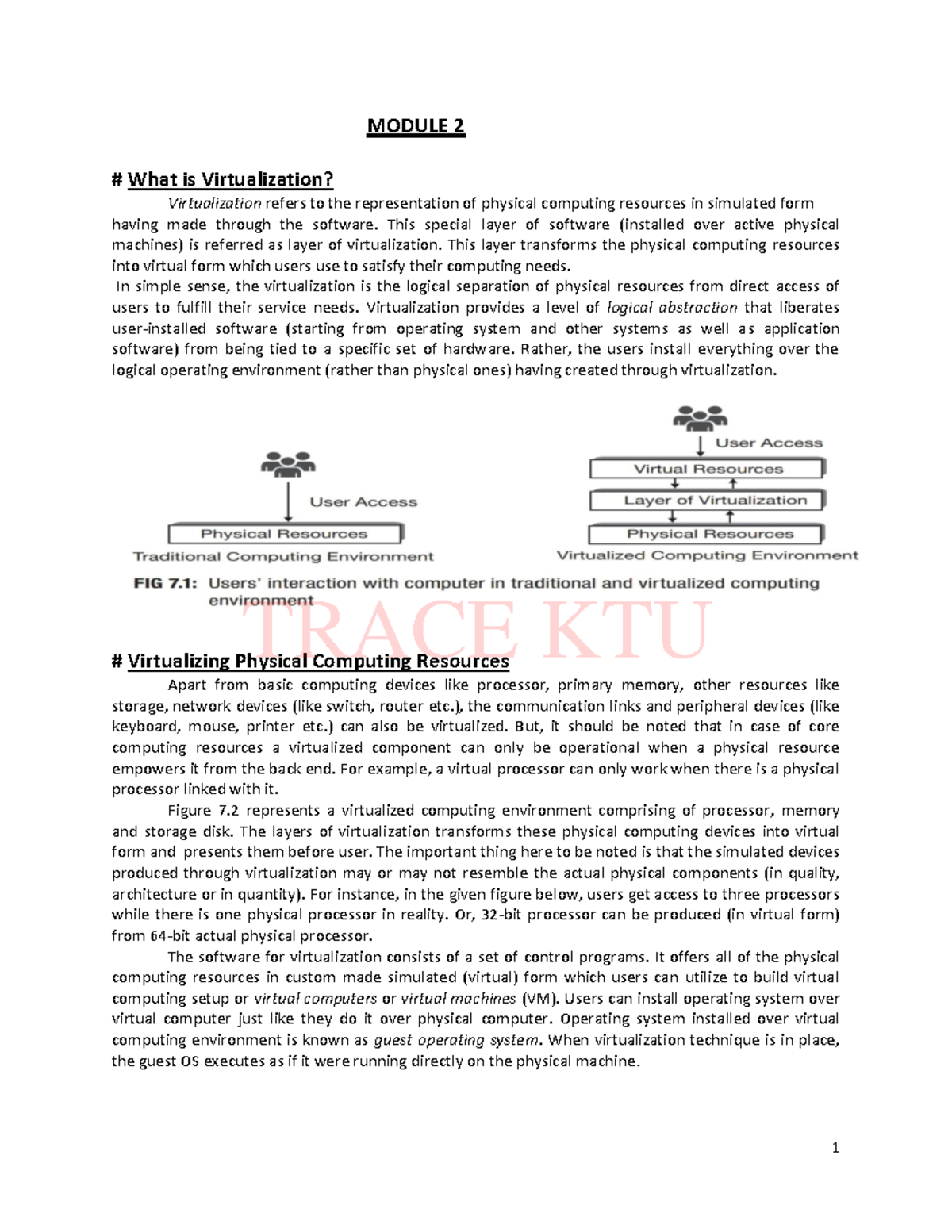 M2 TRACE KTU Virtualization of Physical Computing Resources Explained ...