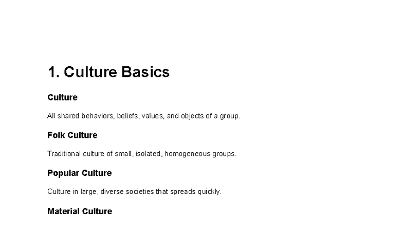 AP HUG Unit 3: Culture, Language & Religion Vocabulary Guide - Studocu