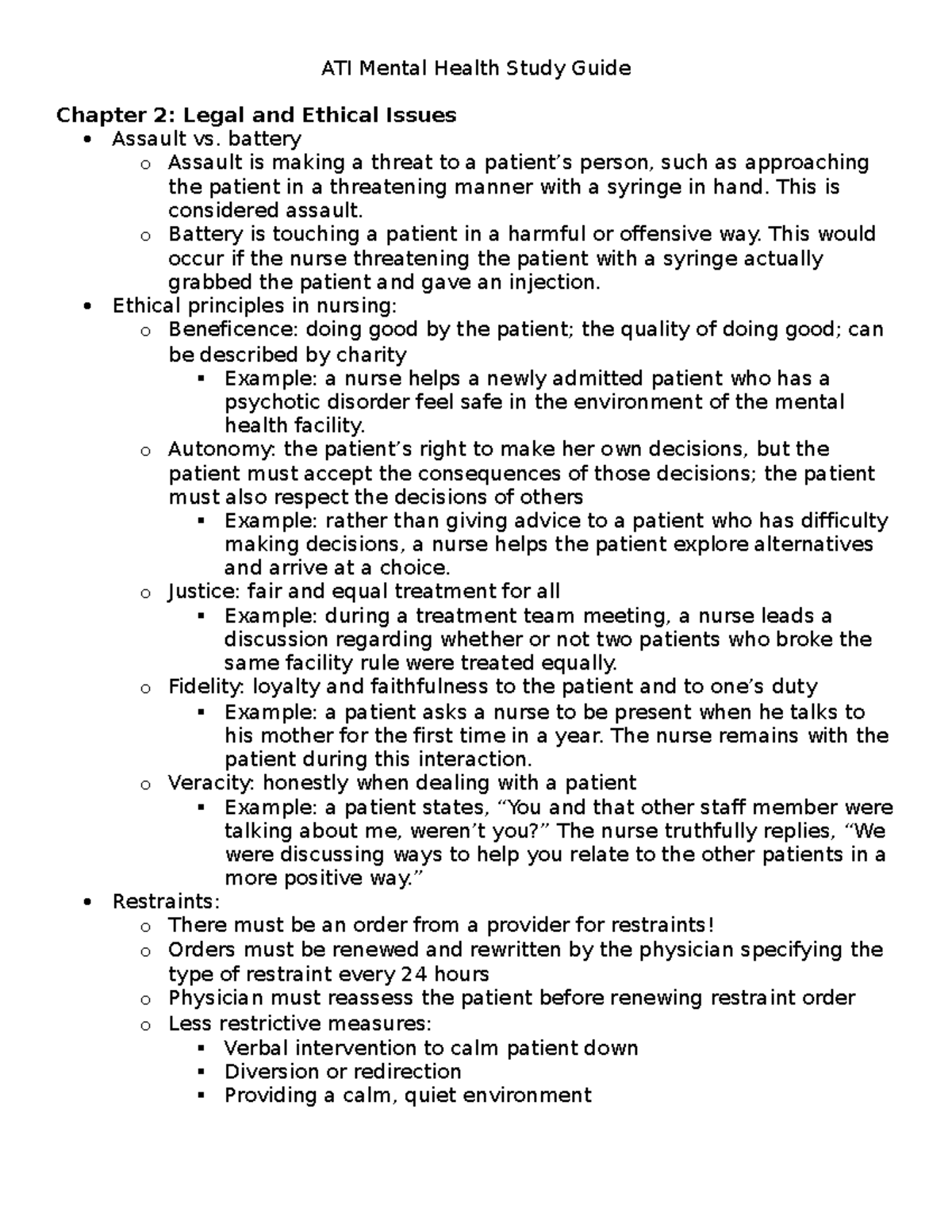 ATI Mental Health Study Guide - ATI Mental Health Study Guide Chapter 2 ...