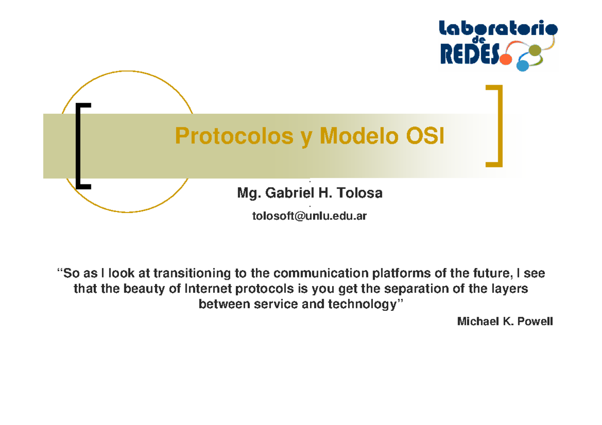02 Protocolos y Modelo OSI - Material de Apoyo para Estudio - Studocu