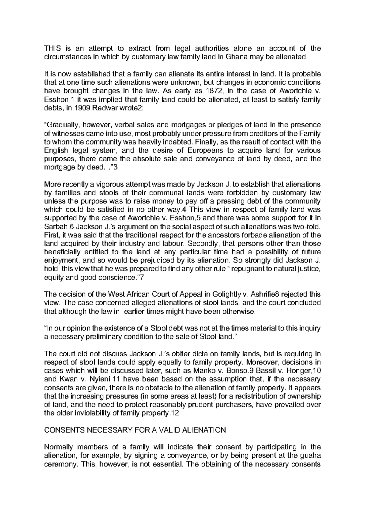 Consent for Alienation of Communal Lands in Ghana: Legal Perspectives ...