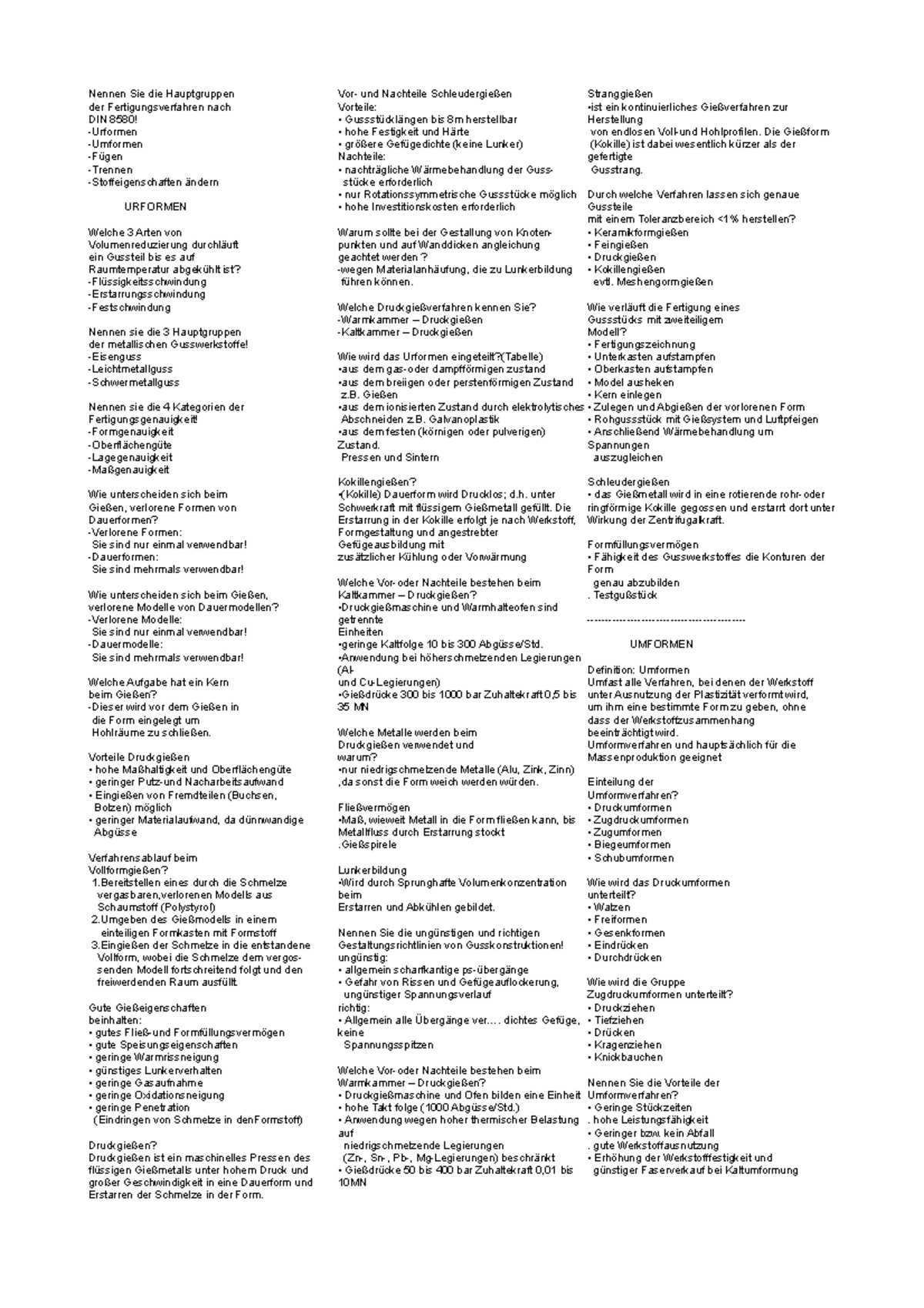 Fertigungsverfahren nach DIN 8580: Urformen, Umformen, Trennen und mehr ...
