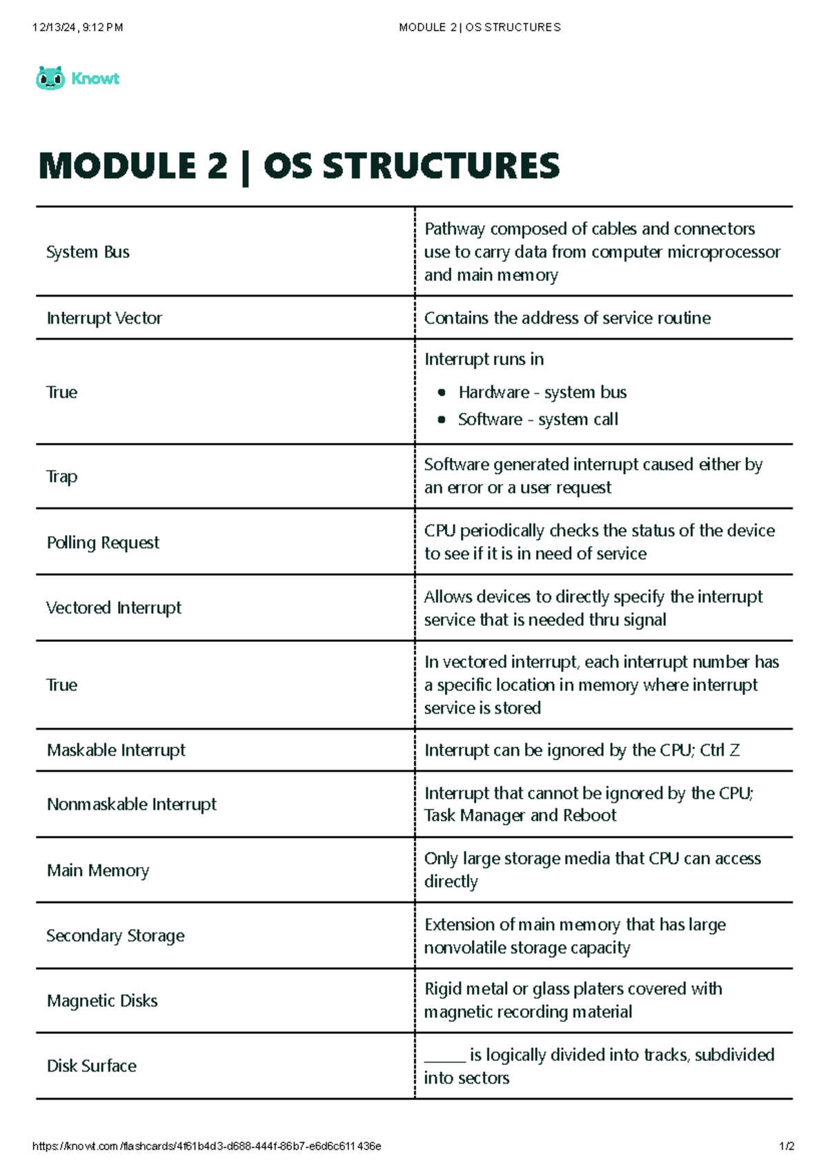 Module 2 OS Structures - MODULE 2 | OS STRUCTURES System Bus Pathway composed of cables and ...
