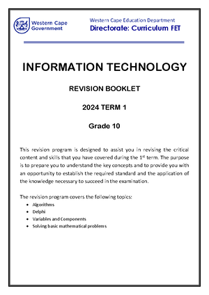 Lesson Plan Gr 8 Technology T1 W1 - GRADE 8 DIAGNOSTIC ACTIVITY GRADE 8 ...