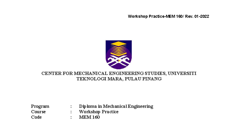 MEM 160 Workshop Practice: Milling Process Overview and Procedures ...