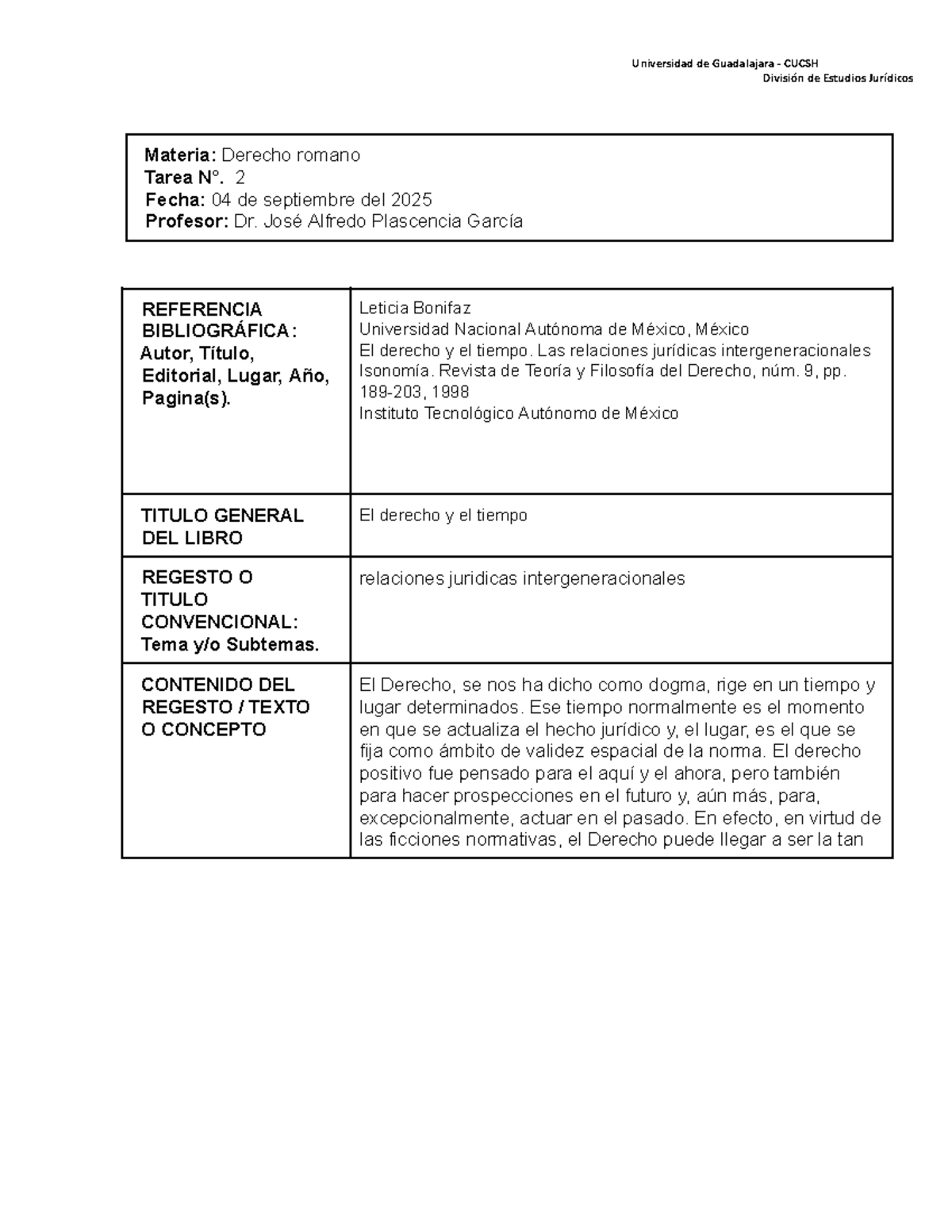 Derecho Romano: Vigencia del Derecho Objetivo en el Tiempo y Espacio ...