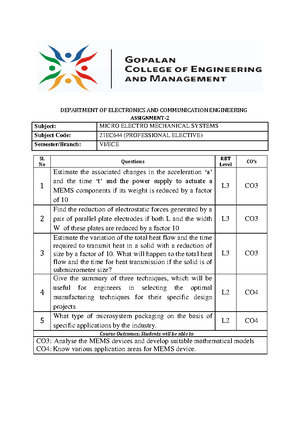 SCH Besckc 204 - CBCS SCHEME BESCK204C USN Second Semester Degree Examination, 2023 Introduction ...