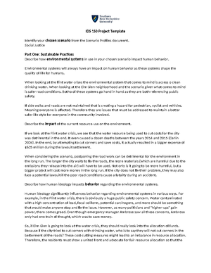 IDS 150 Module 1 Assignment - Since as a teenager and a young adult ...