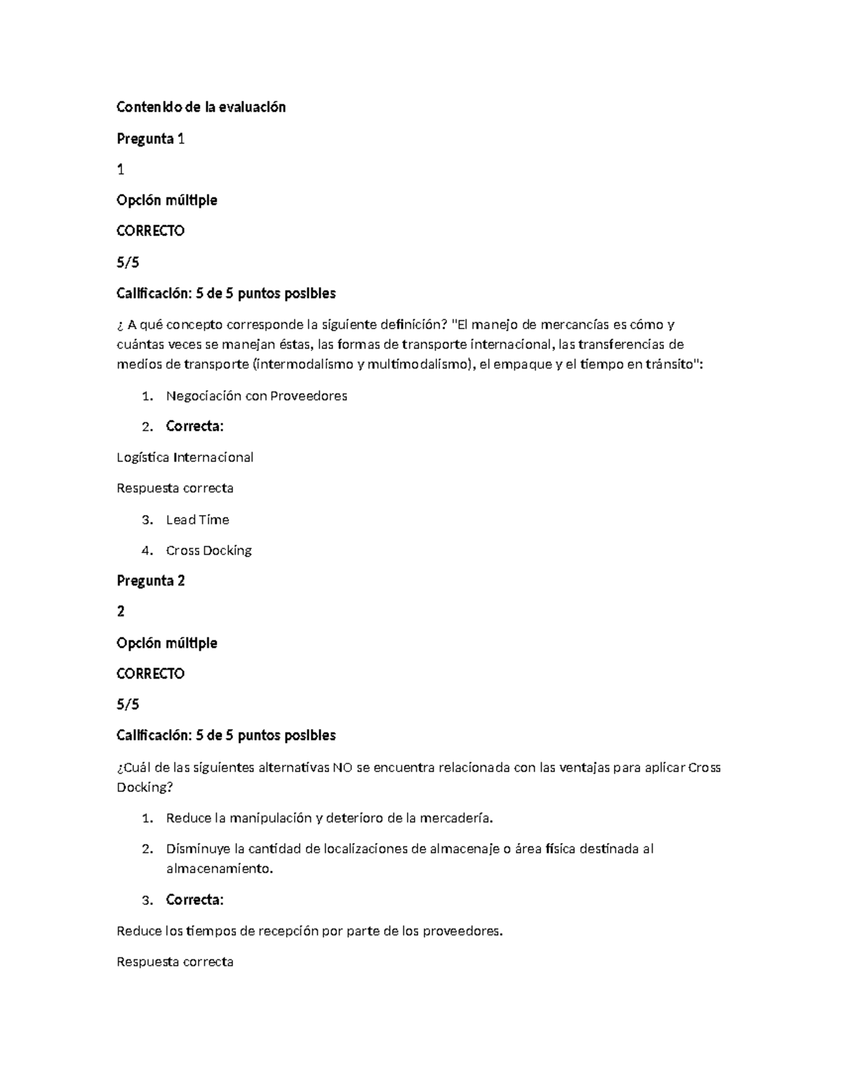 Examen Final: Gestión Logística y Distribución (GDL 101) - Studocu