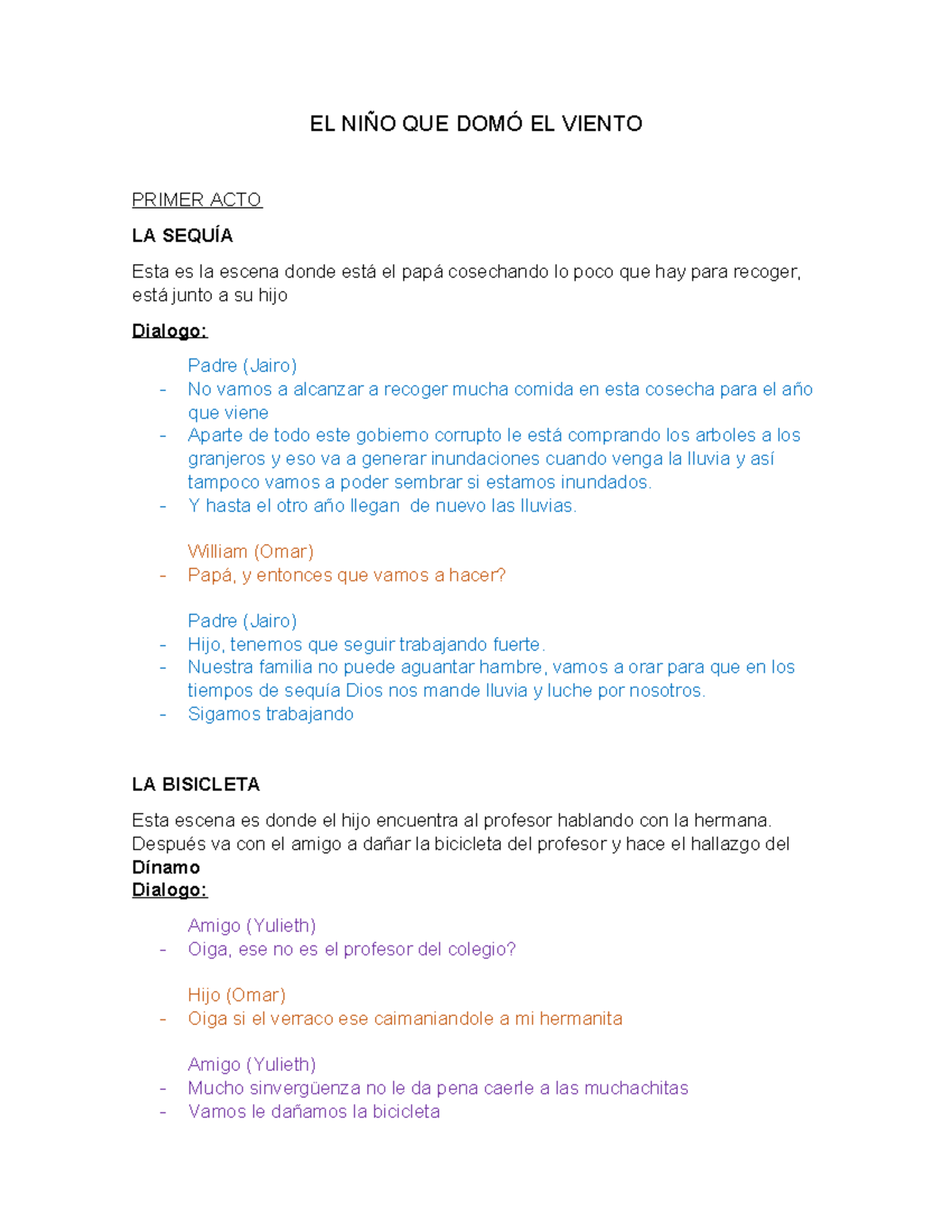 EL NIÑO QUE DOMÓ EL Viento-1 - EL NIÑO QUE DOMÓ EL VIENTO PRIMER ACTO ...