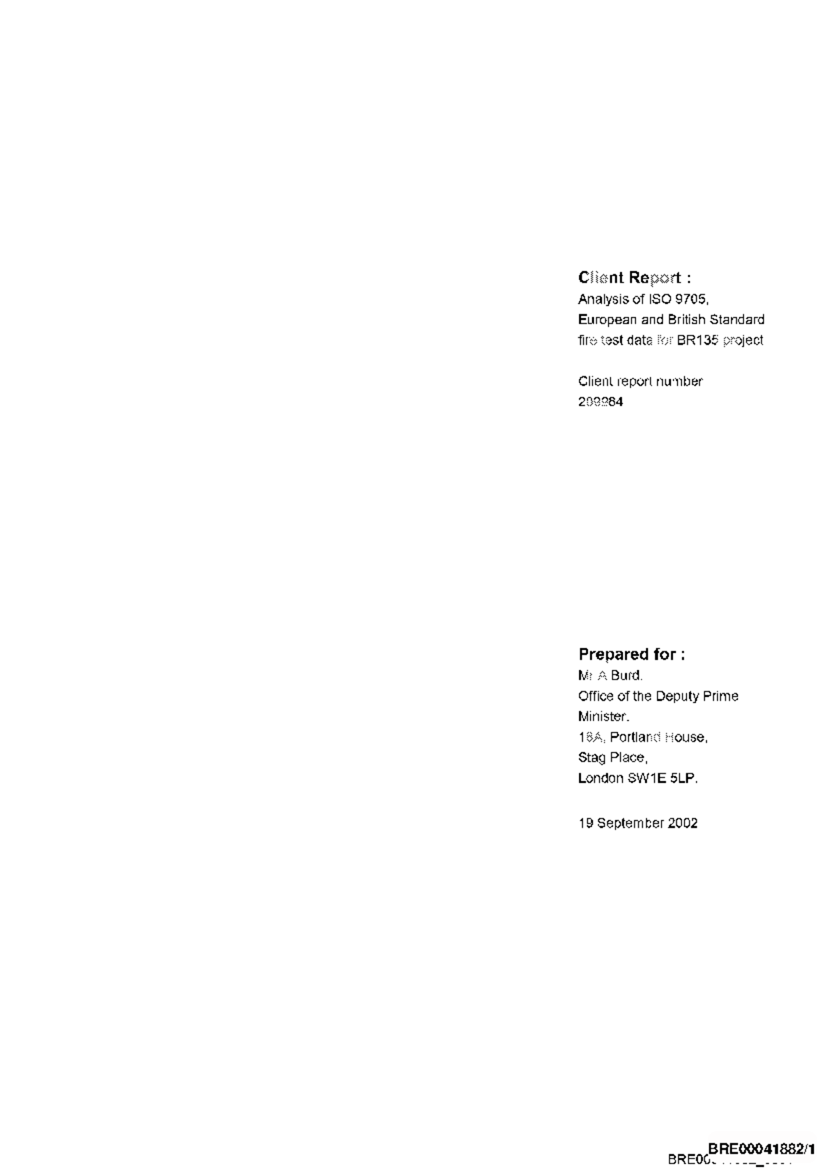 Analysis of ISO 9705 & Fire Test Data for BR135 Project (Client Report ...