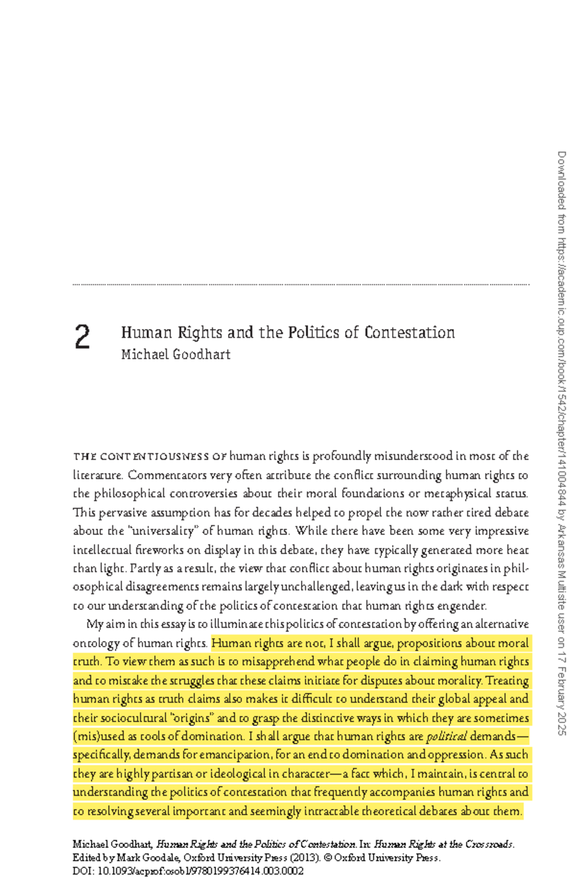 Human Rights and the Politics of Contestation in Global Discourse - 2 ...