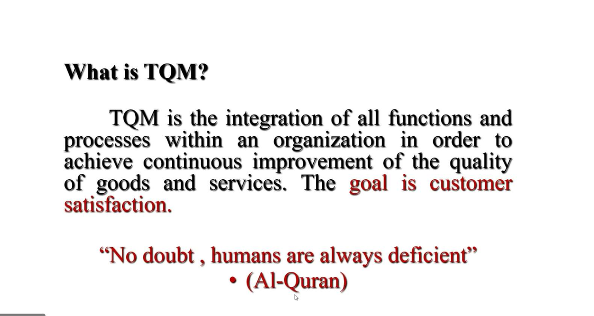 Lesson 202 - Understanding Total Quality Management (TQM) Principles ...