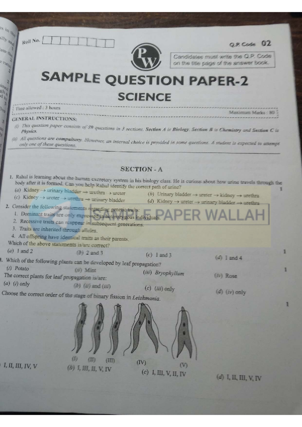 Sample Paper 2: Science Q.P. Code 02 (CBSE 2023) - Studocu