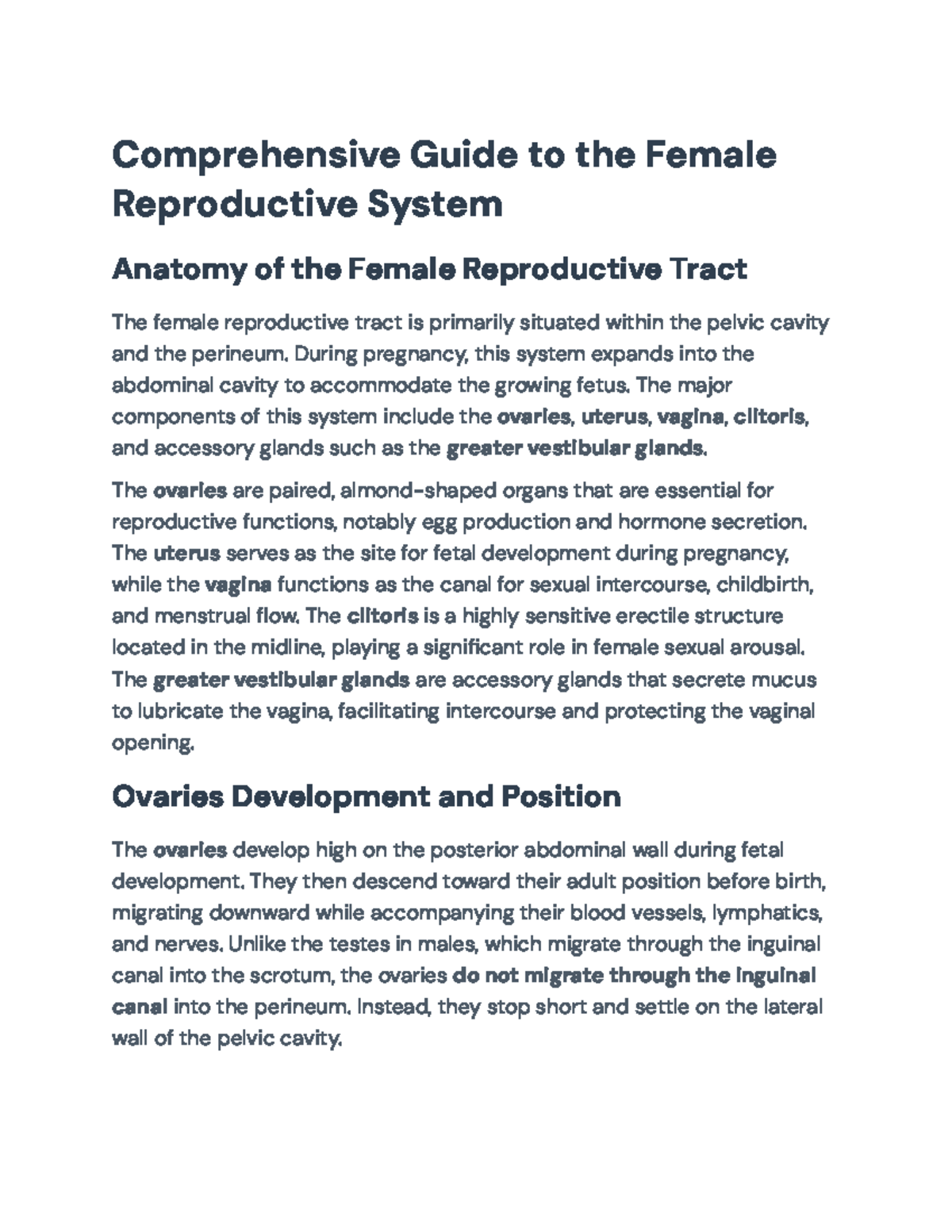 Comprehensive Guide to Ovarian Anatomy & Function in Reproductive ...