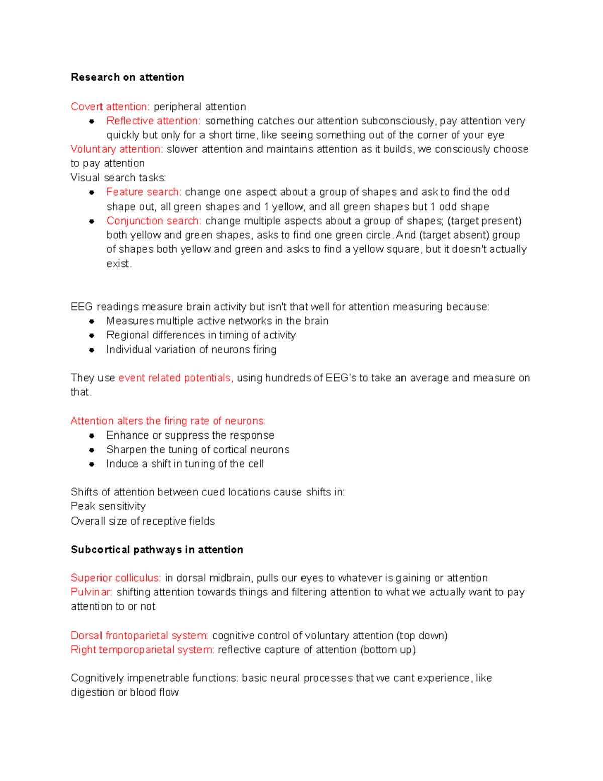 Neuro attention and cognition - Research on attention Covert attention ...