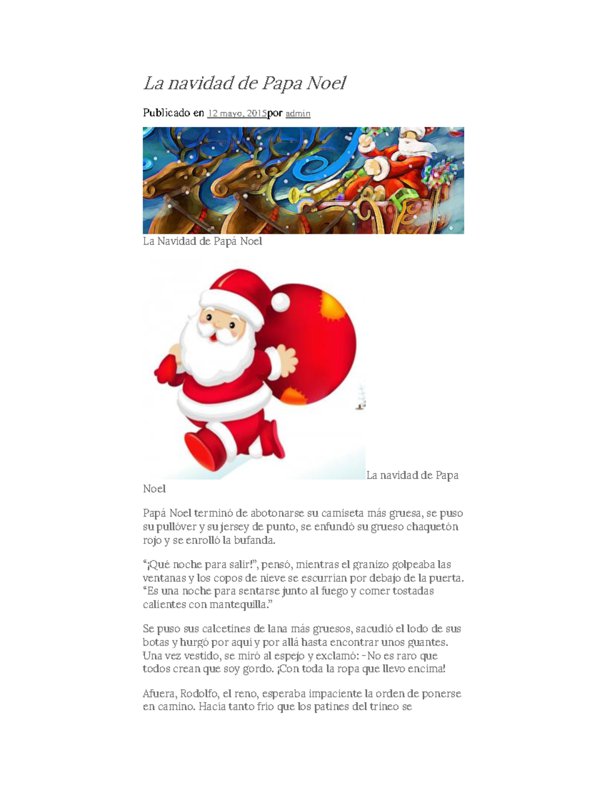 La Navidad de Papá Noel: Un Cuento Clásico de Invierno - Studocu