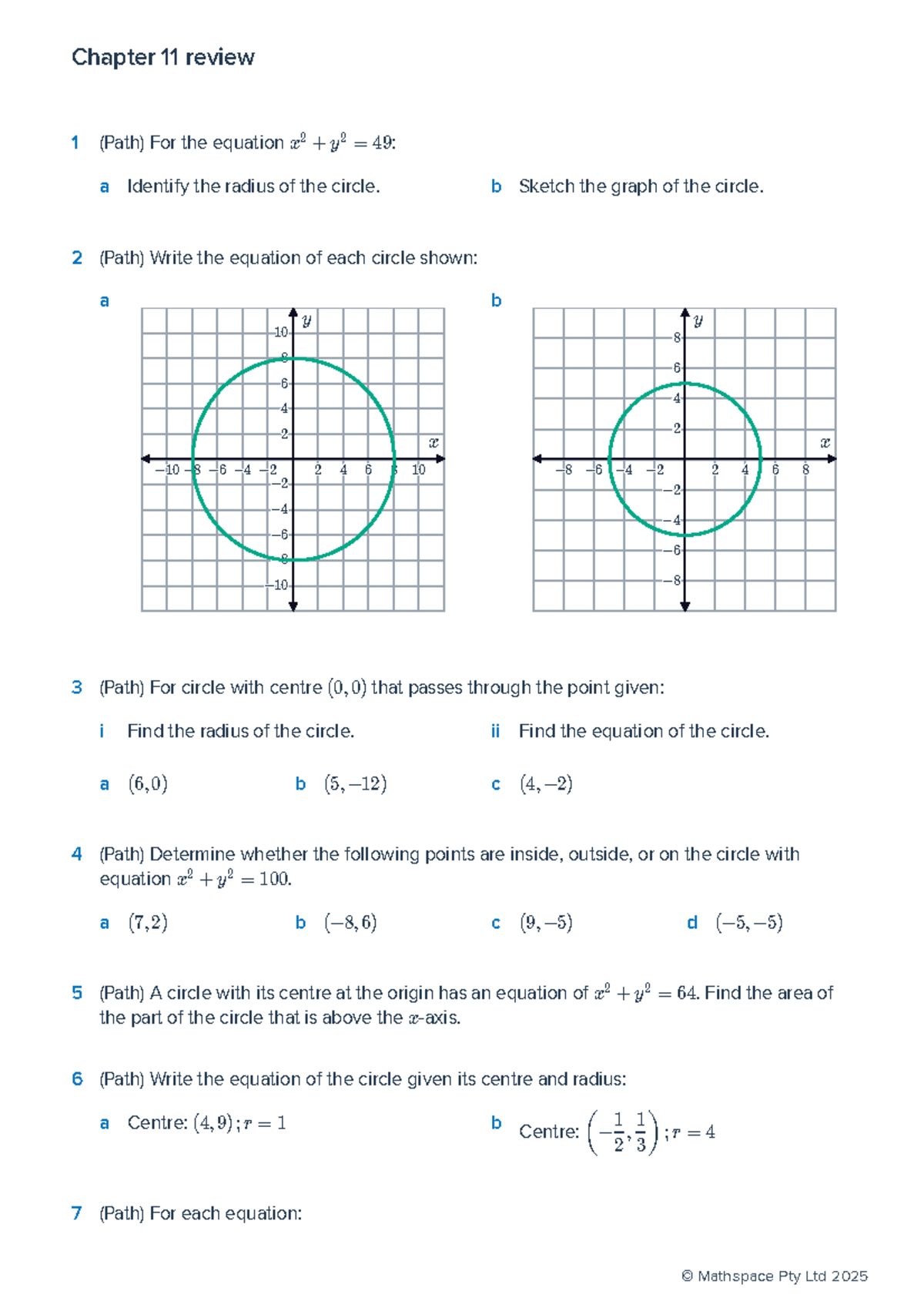 Circles Topic Assessment (Math 101) - Chapter 11 Review - Studocu
