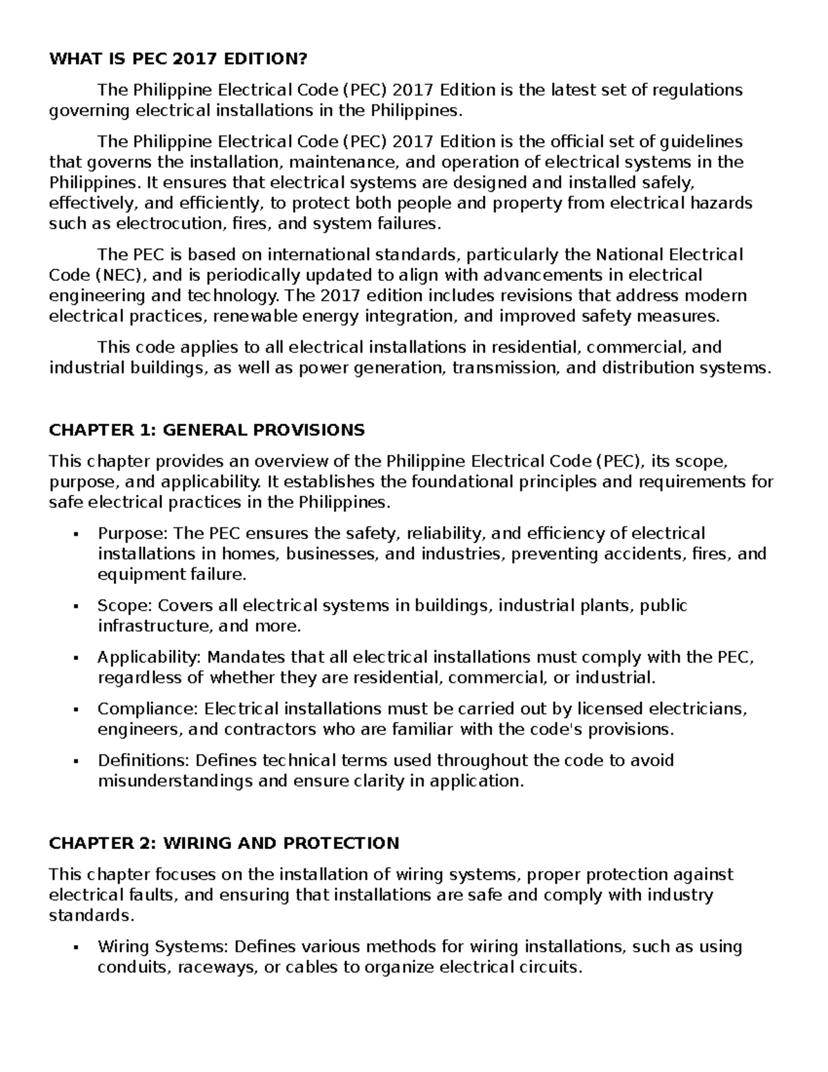 PEC 2017 Edition: Overview and Key Provisions of the Philippine ...