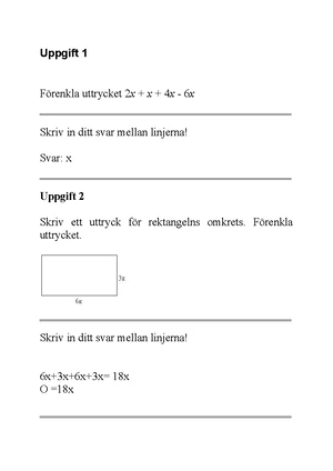 Formelblad för Matematik 2b: Nationellt Prov och Grundläggande Regler - Studocu