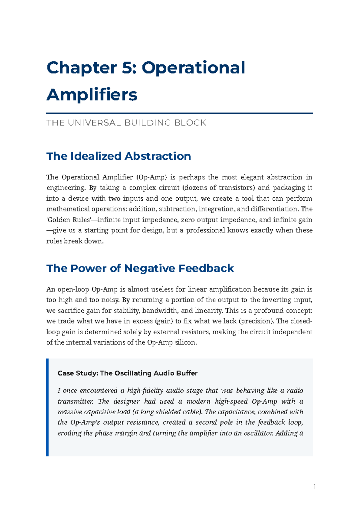 Chapter 5: Operational Amplifiers - The Universal Building Block - Studocu