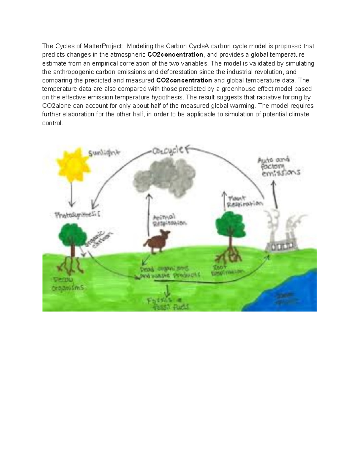 Modeling the Carbon Cycle: A Study on CO2 and Global Warming - Studocu