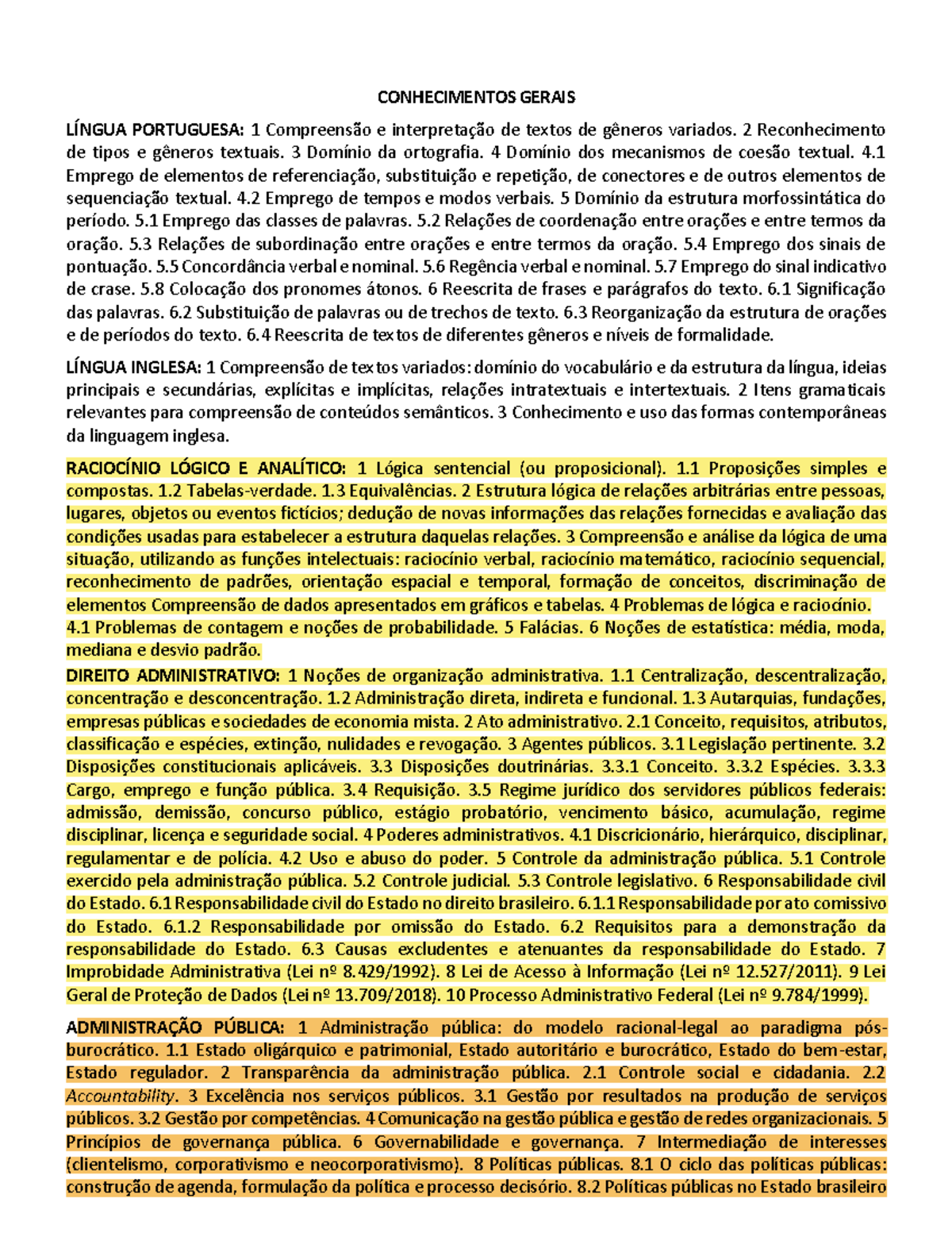 CONHECIMENTOS GERAIS: LÍNGUA PORTUGUESA, INGLESA E DIREITO ...