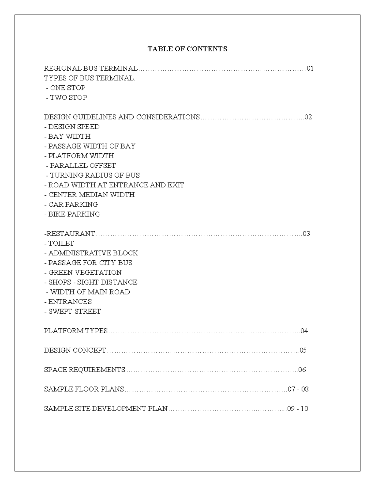 RSW3 Bus Terminal - Design Guidelines and Layout Considerations - Studocu