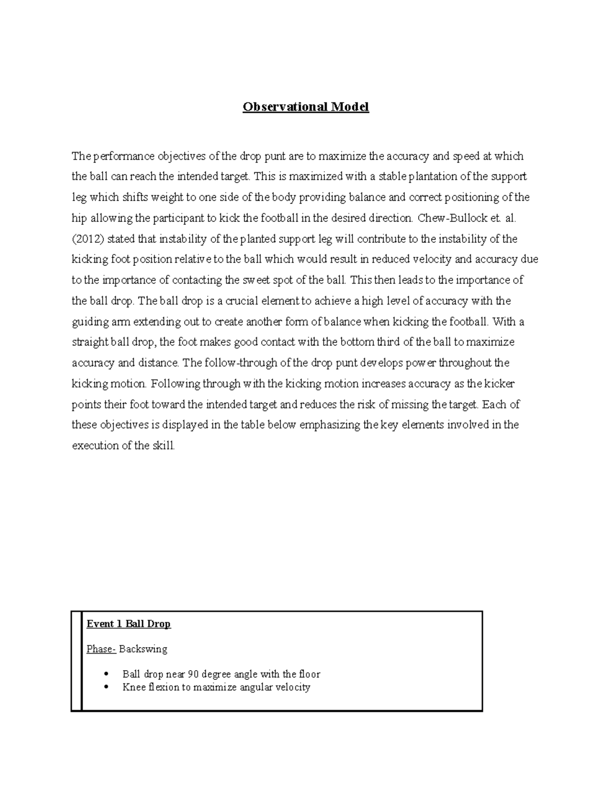 Biomechanical Analysis of Drop Punt Kick: Performance Evaluation and ...