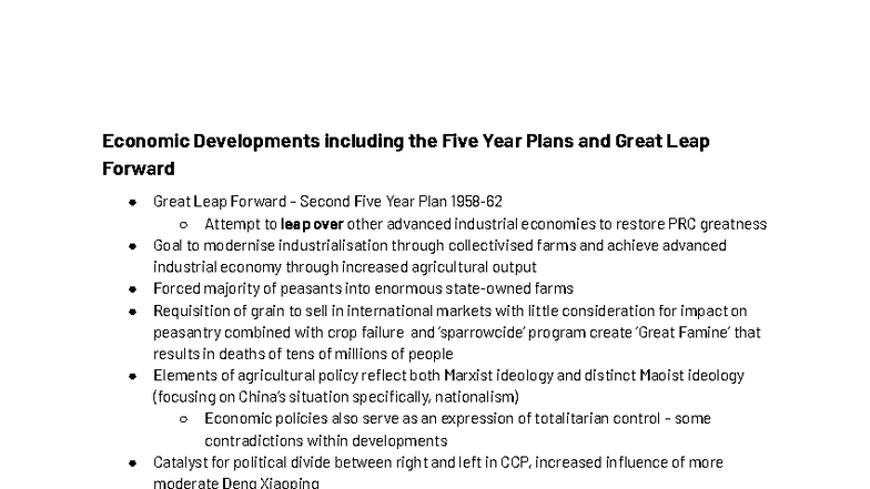 China's Economic Policies: Five Year Plans & Great Leap Forward (1949 ...