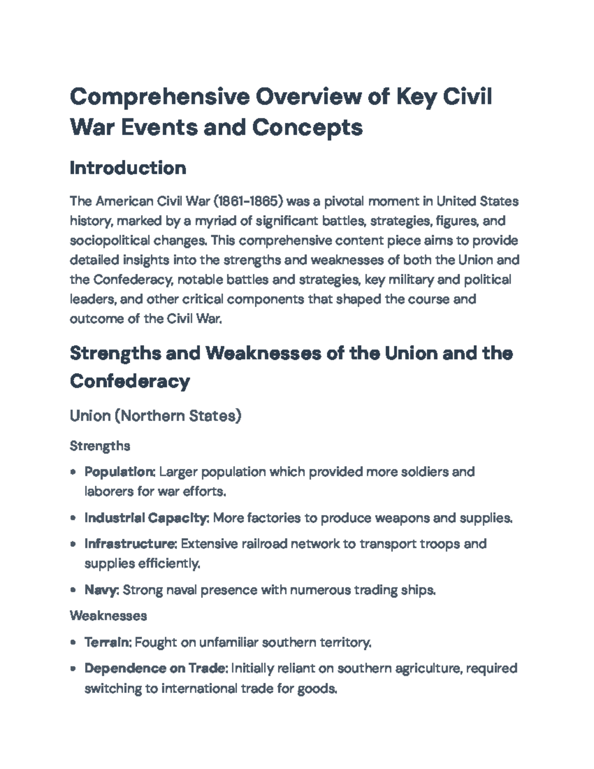 Comprehensive Overview of the American Civil War: Key Events & Figures ...