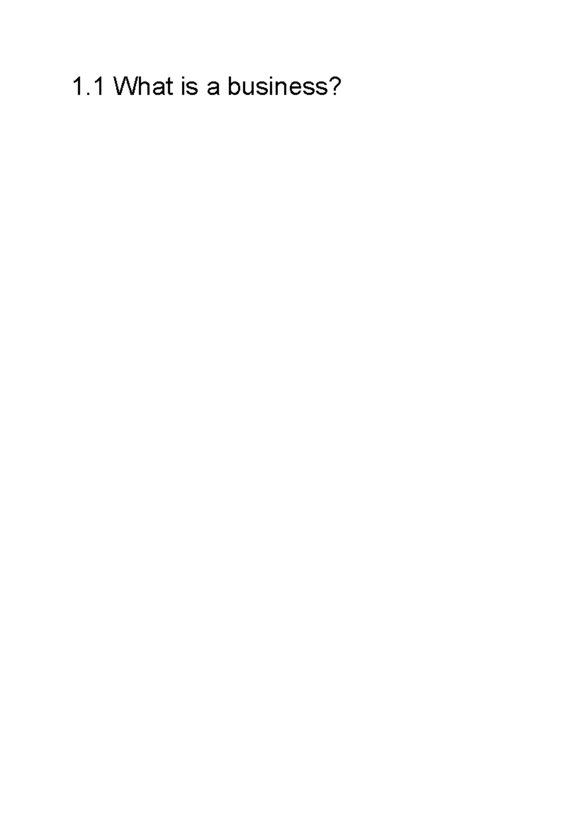Business Management HL Notes - DP 1: Understanding Business ...
