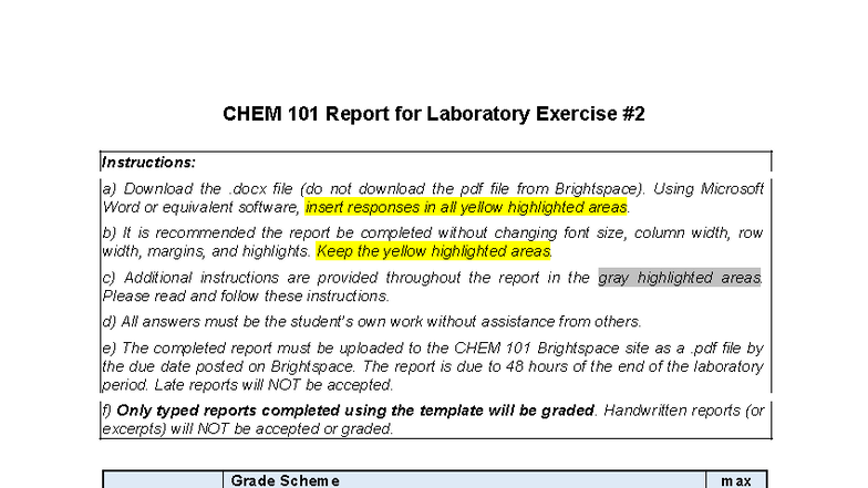 CHEM 101 Lab Report: Physical & Chemical Separation Methods - Studocu