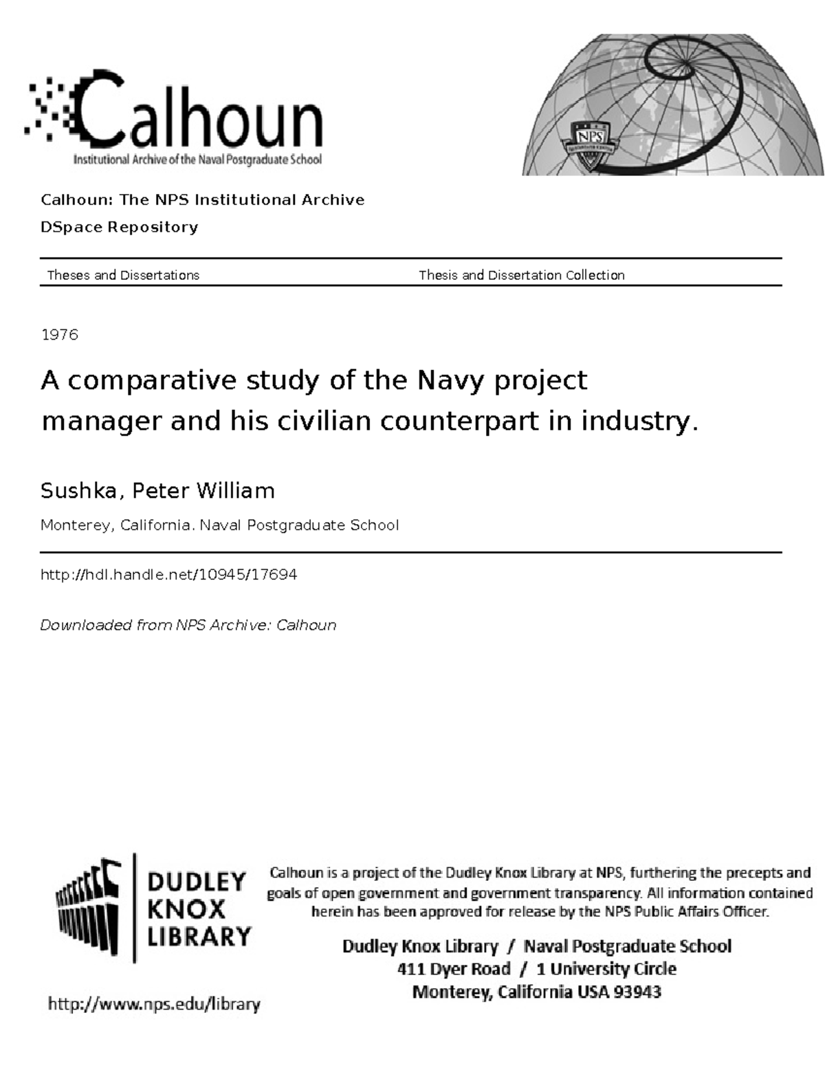 A Comparative Study of Navy Project Managers vs. Civilian Counterparts ...
