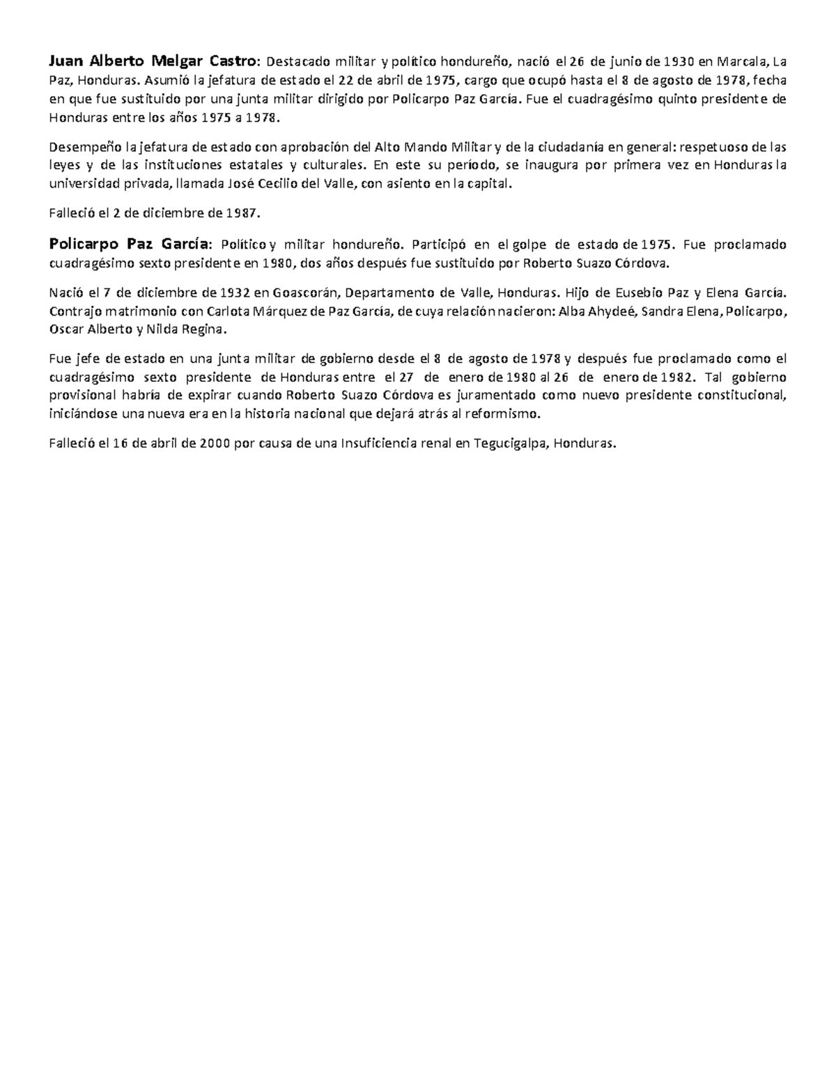 Teoria - para estudiar - Juan Alberto Melgar Castro: Destacado militar ...