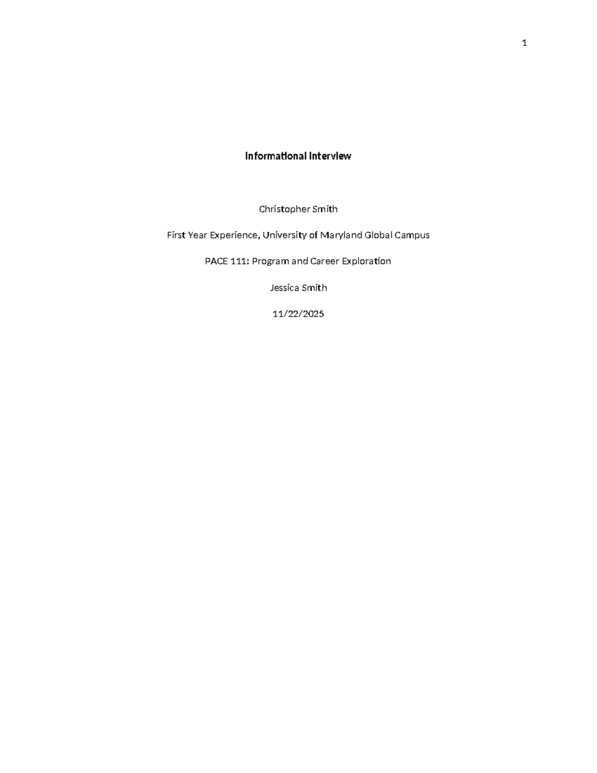Unit 6 Informational Interview with Garry Cameron on Leadership Skills ...