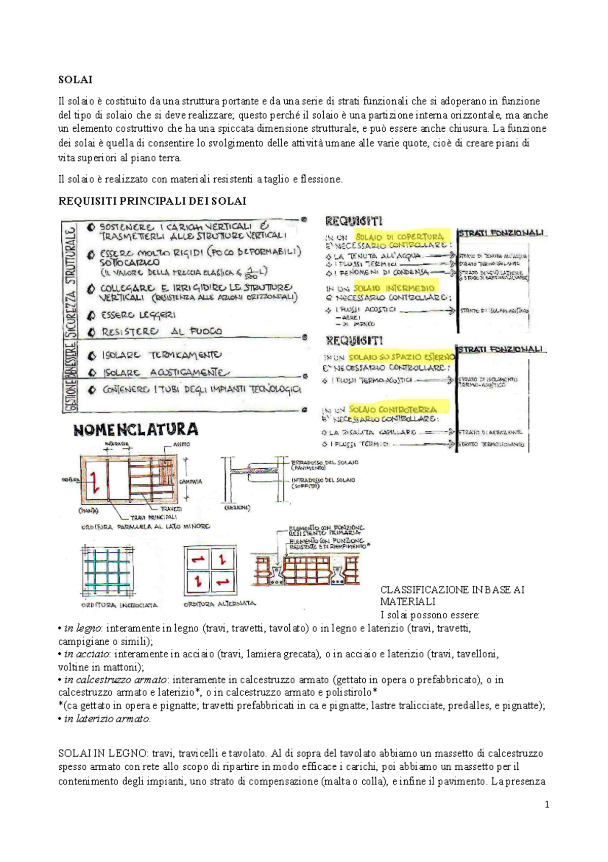 11. Solai.docx - Documenti Google - SOLAI Il solaio è costituito da una ...