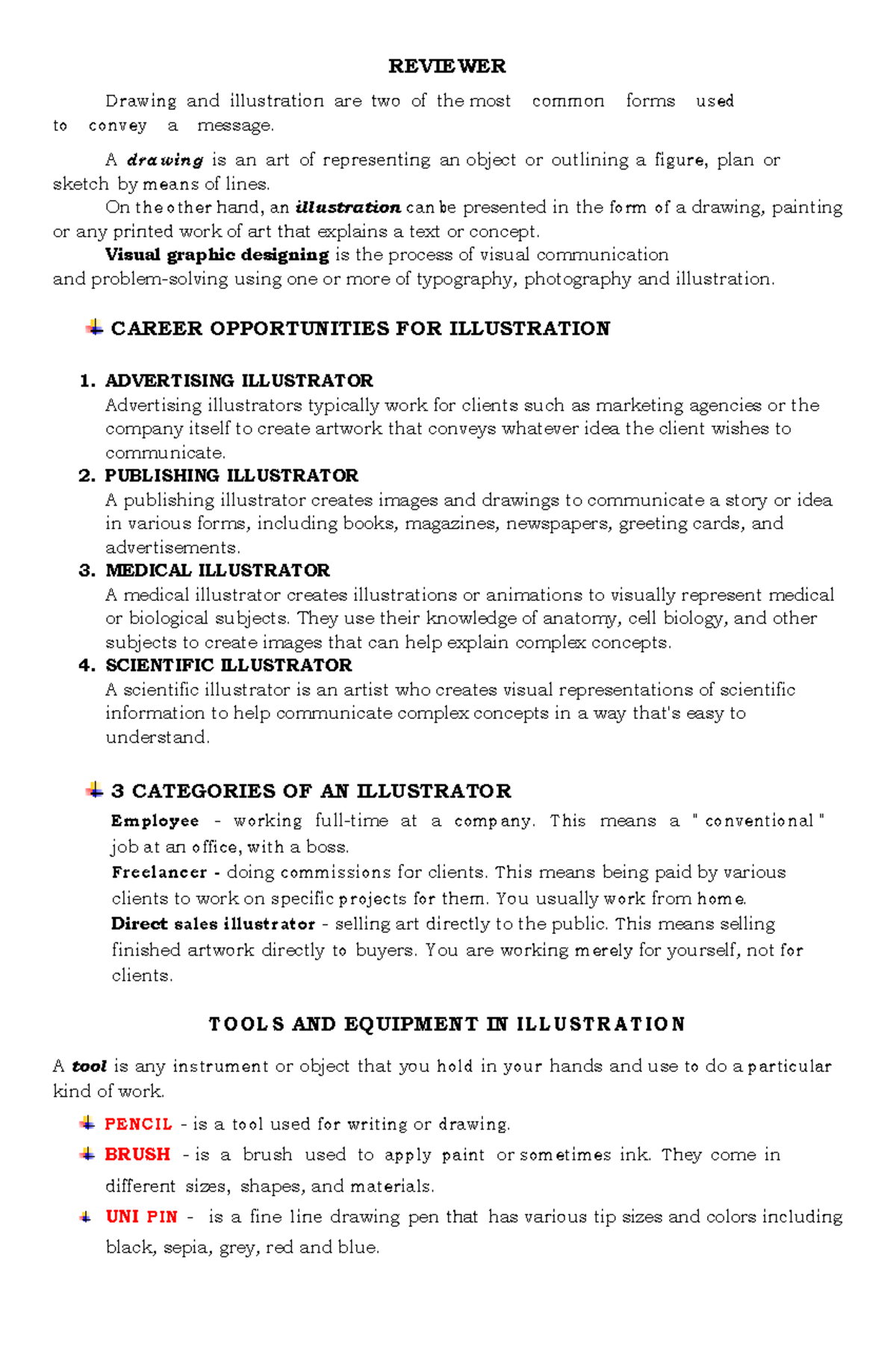 Reviewer G9 - Learning MAterial - REVIEWER Drawing and illustration are ...