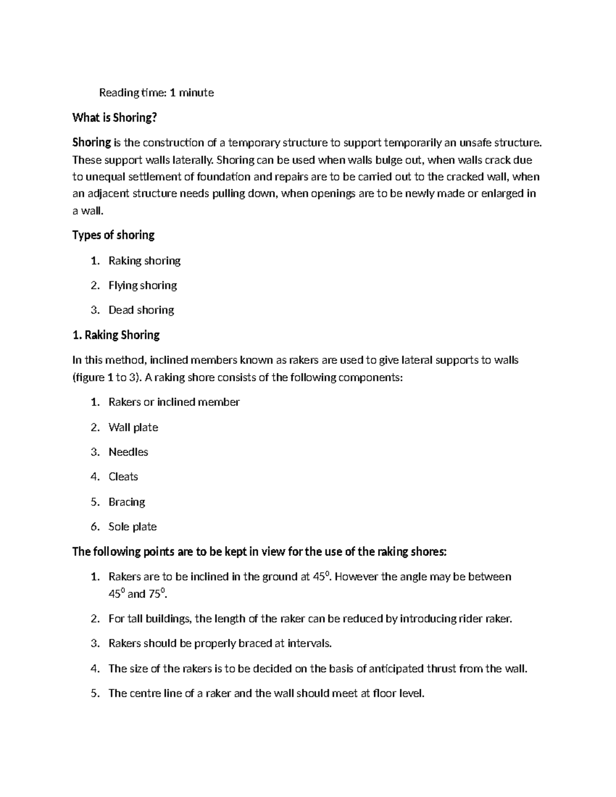 Understanding Shoring: Types and Applications in Construction - Studocu